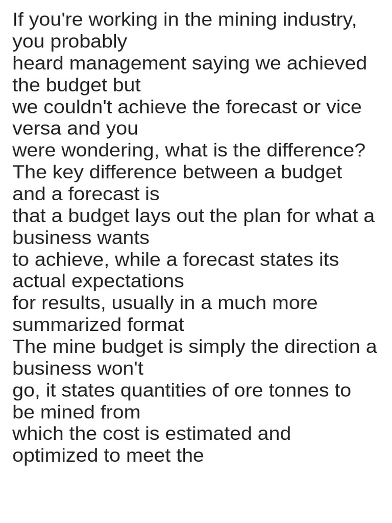 Budget Vs Forecast | PDF