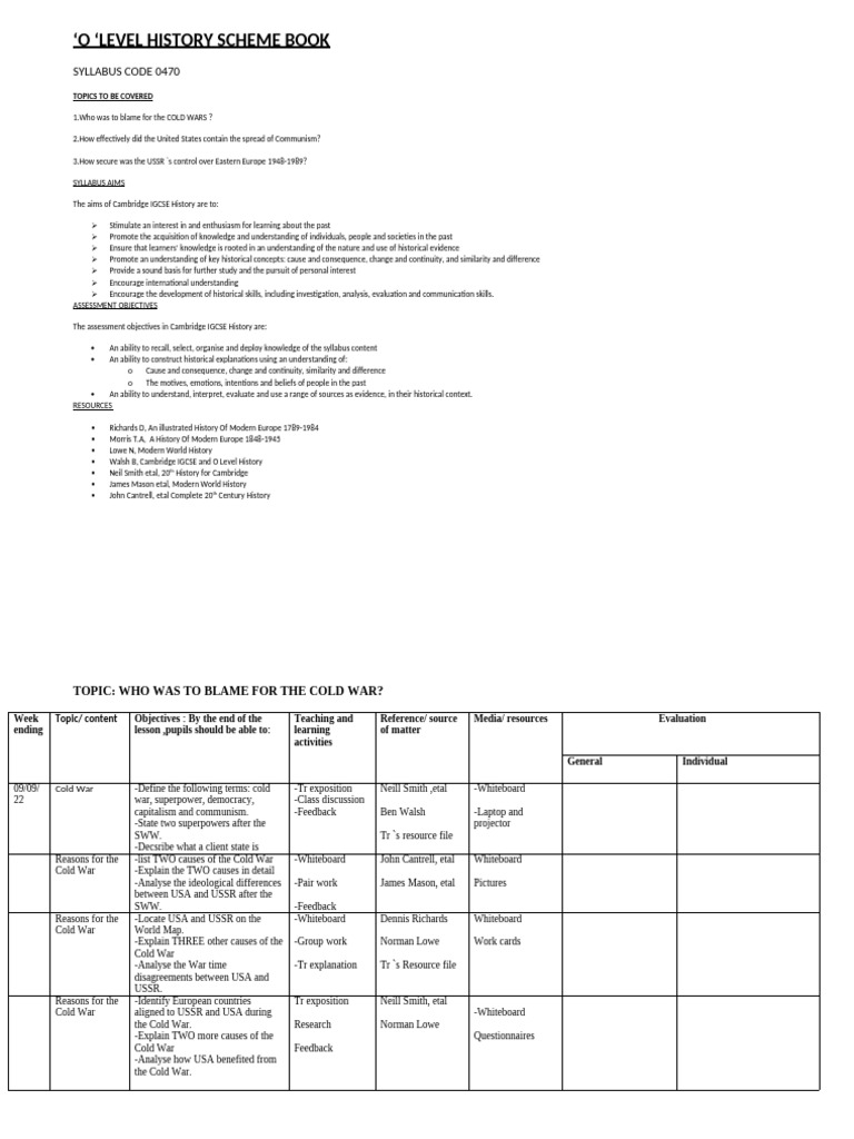 Third Term Form 2 Scheme 2023 | PDF | Cuban Missile Crisis | Cuba