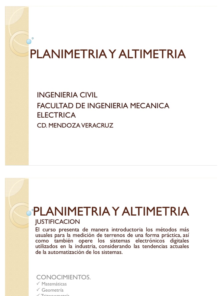 Planimetria y Altimetria | PDF
