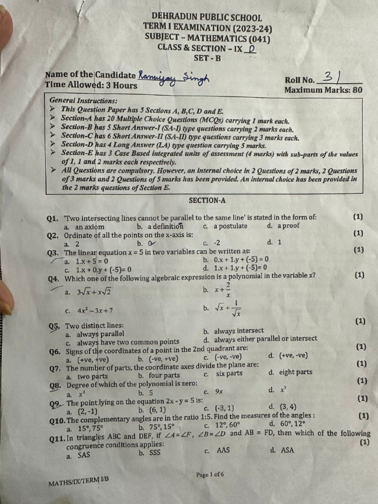 Class 9th Maths | PDF