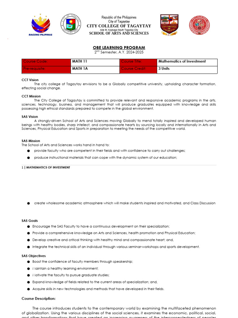 Mathematics of Investment Course Guide | PDF | Statistics | Probability ...