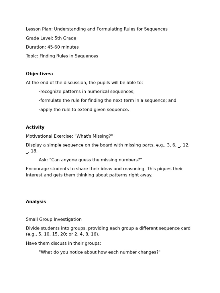 TMATH LESSON PLAN | PDF | Multiplication | Numbers