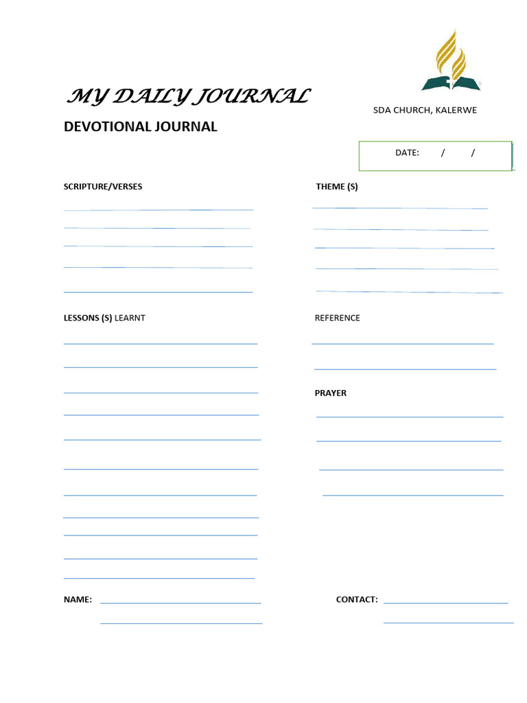 Master Guide Devotional Journal Template | PDF