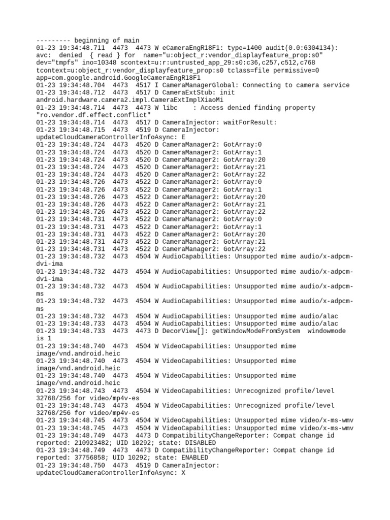 Log Cat 1737641088623 | PDF | Computing | Computer Programming