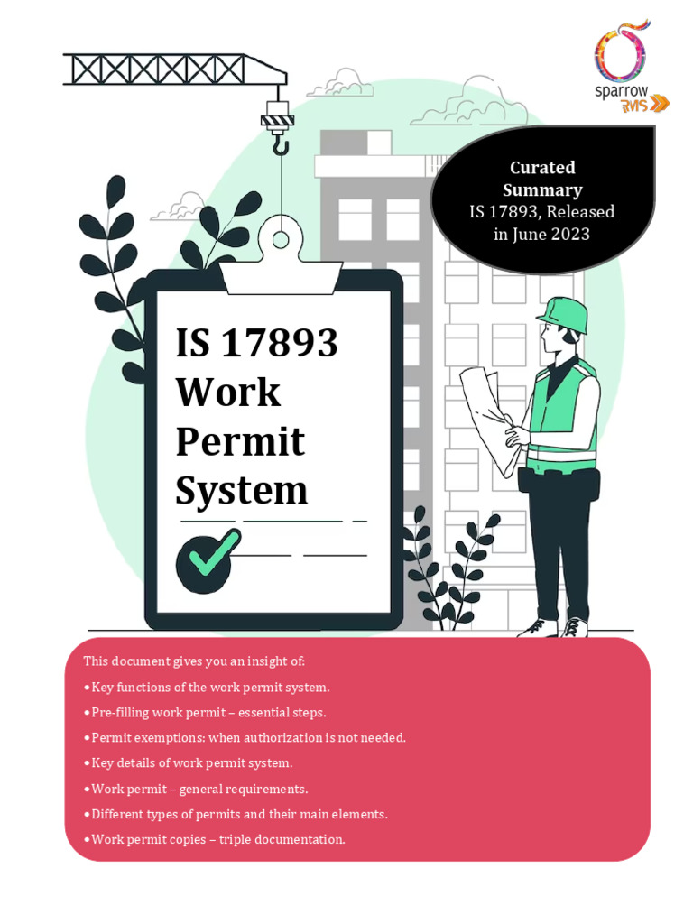 Is 17893 Work Permit System Curated Summary by Sparrow RMS | PDF ...