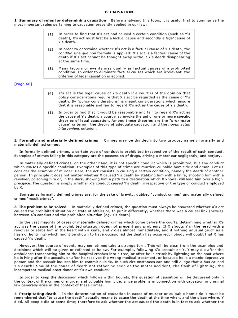 B CAUSATION | PDF | Causation (Law) | Causality