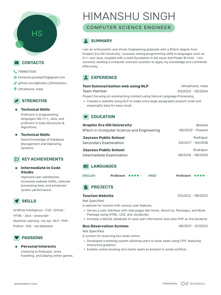 Himanshu Singh Resume | PDF | Databases | Sql