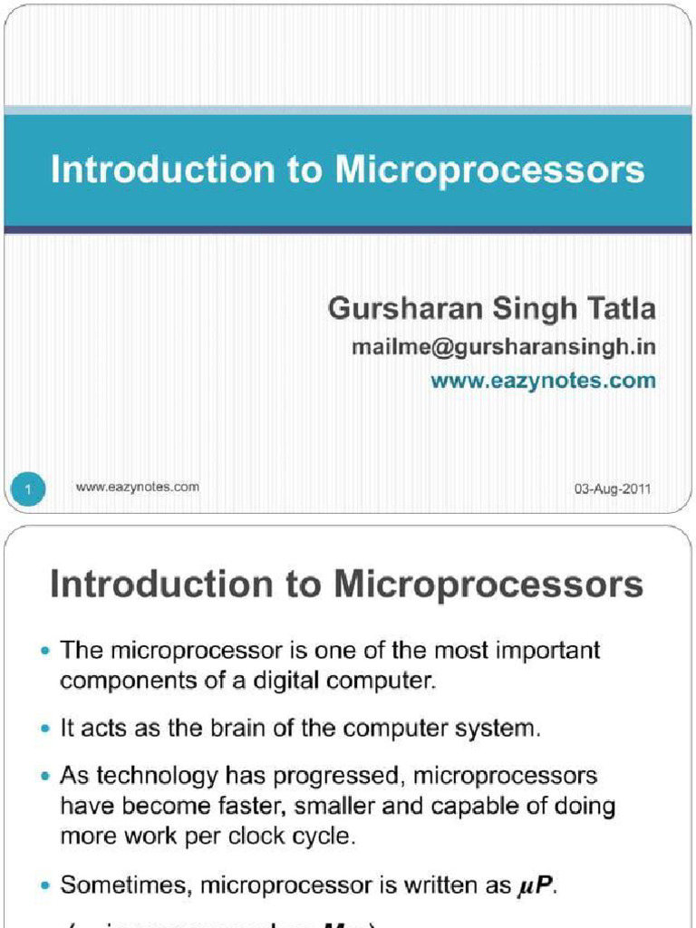 Microprocessor | PDF