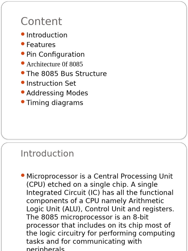 8085 Microprocessor & 40 Pin | PDF | Central Processing Unit | Office Equipment