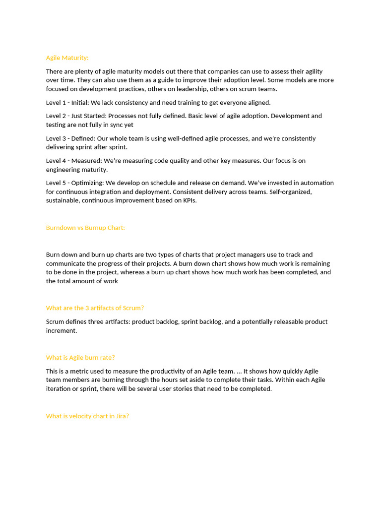 Scrum-Agile Questions and Answers | PDF | Scrum (Software Development ...