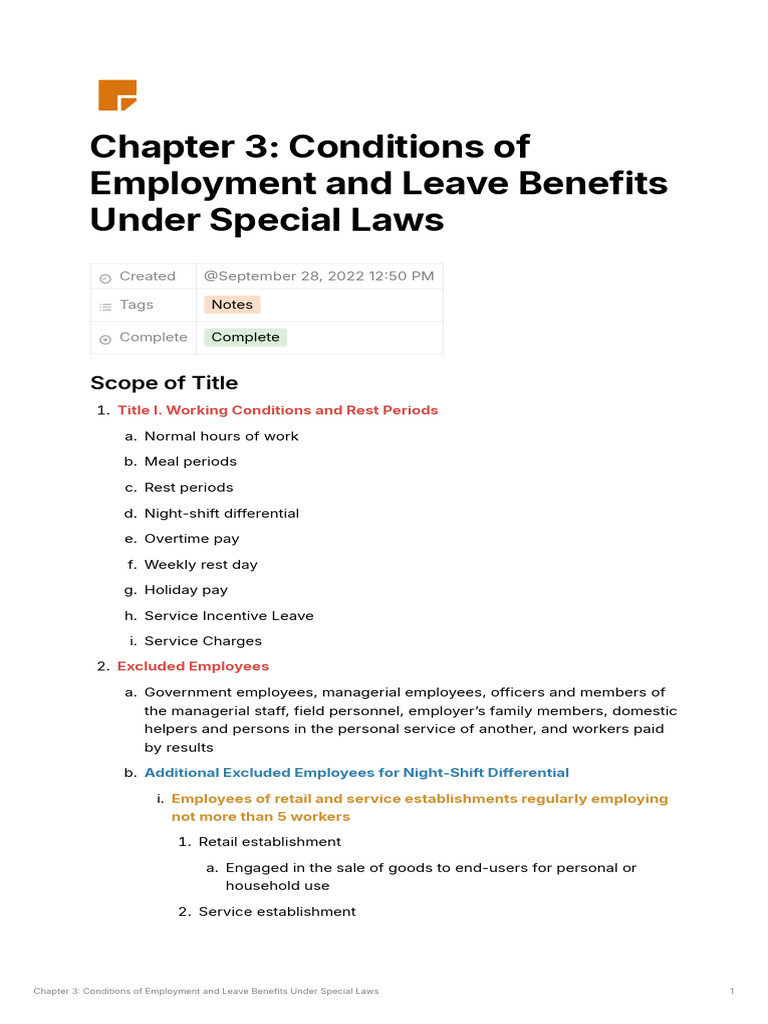 Conditions of Employment | PDF | Overtime | Employment