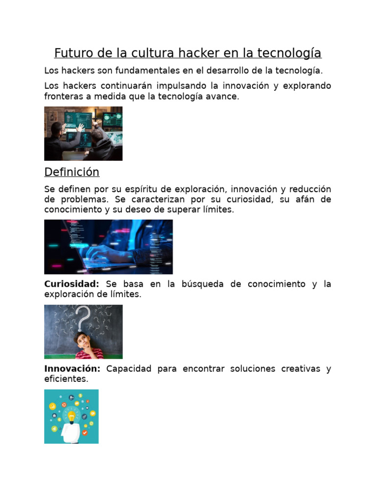 Futuro de La Cultura Hacker en La Tecnología | PDF