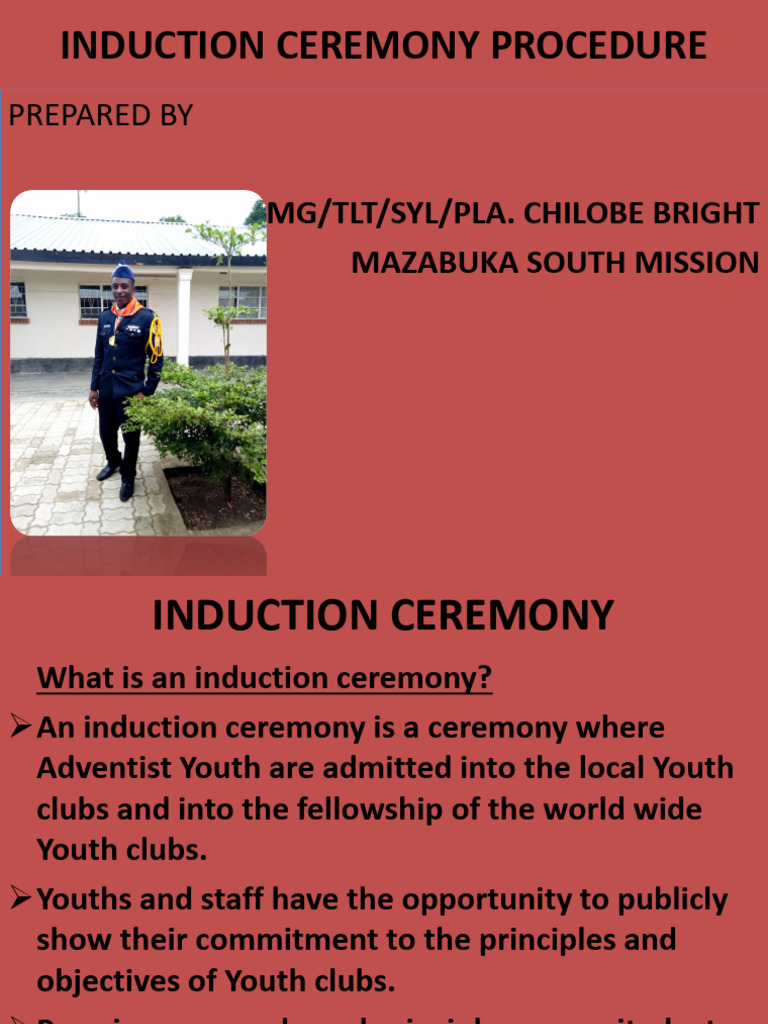 Layout of Induction Ceremony-1 | PDF | Seventh Day Adventist Church ...