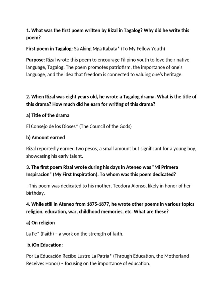 Life and Works of Rizal - WPS Office | PDF | Philippines