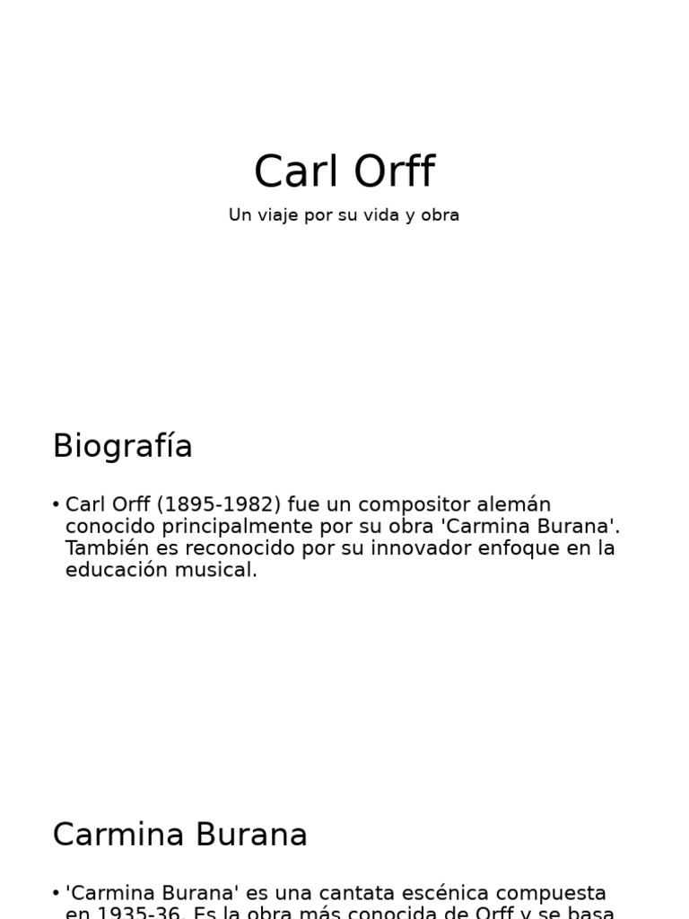 Carl Orff Presentation | PDF