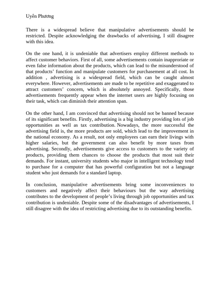 Wrt Manipulative Ads UP | PDF