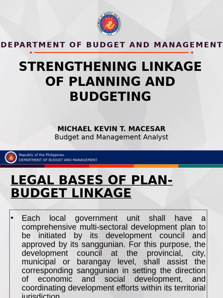DBM - Strengthening Linkage of Planning and Budgeting v2.0 | PDF ...
