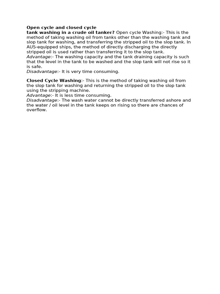 Open Cycle and Closed Cycle | PDF