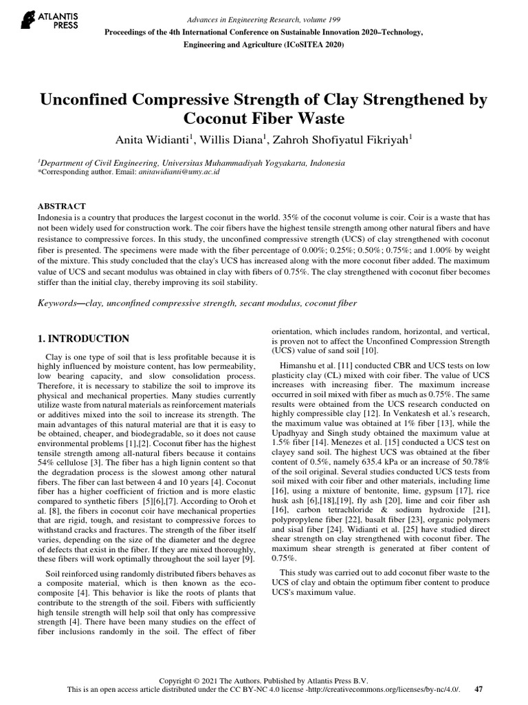 Unconfined Compressive Strength of Clay | PDF | Strength Of Materials ...