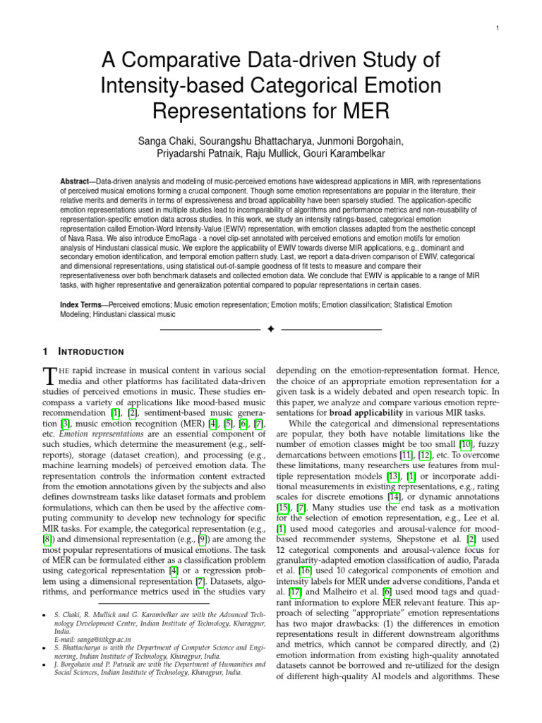 A Comparative Data-driven Study of Intensity-based Categorical Emotion ... A Comparative Data-driven Study of Intensity-based Categorical Emotion ...