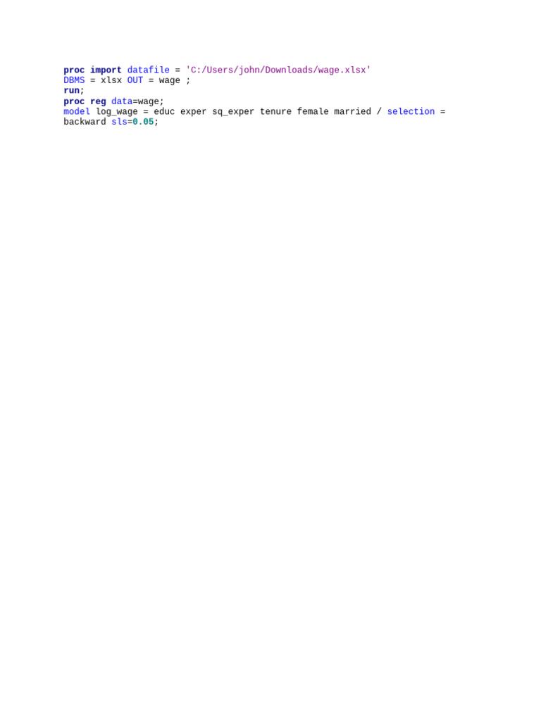 Proc Import Datafile 2 | PDF