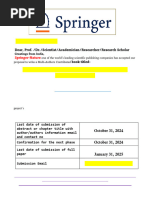 Springer Scopus Book Chapter Invitation | PDF | Geographic Information ...