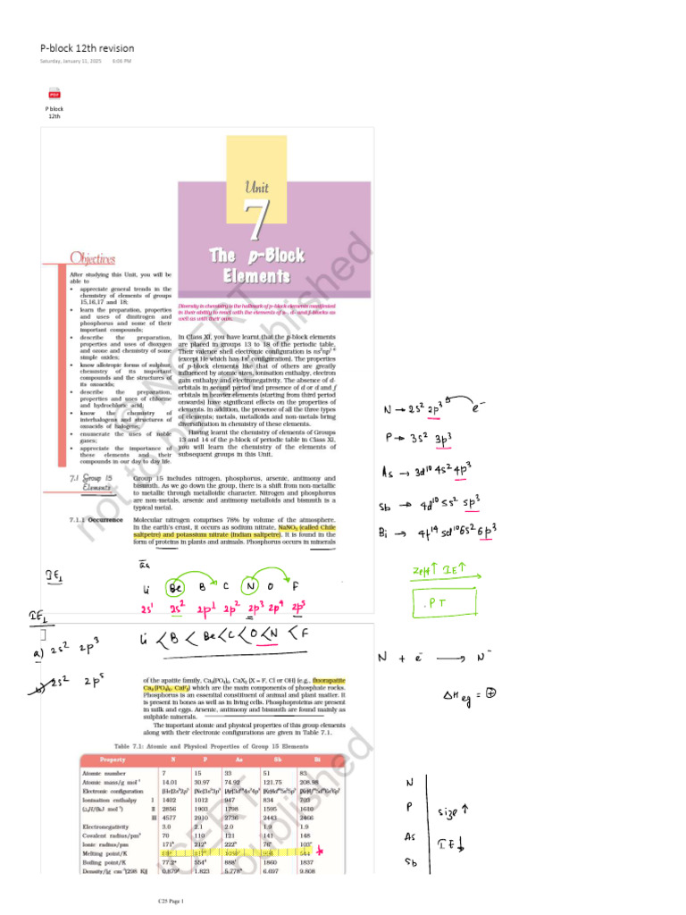 P block 12th ncert revision | PDF