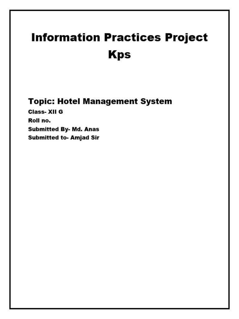 Information Practices Project | PDF | Computer Science | Software Information Practices Project | PDF | Computer Science | Software