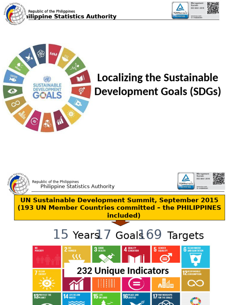 PSA - SDG Localization_DILG Presentation | PDF | Economies | Governance