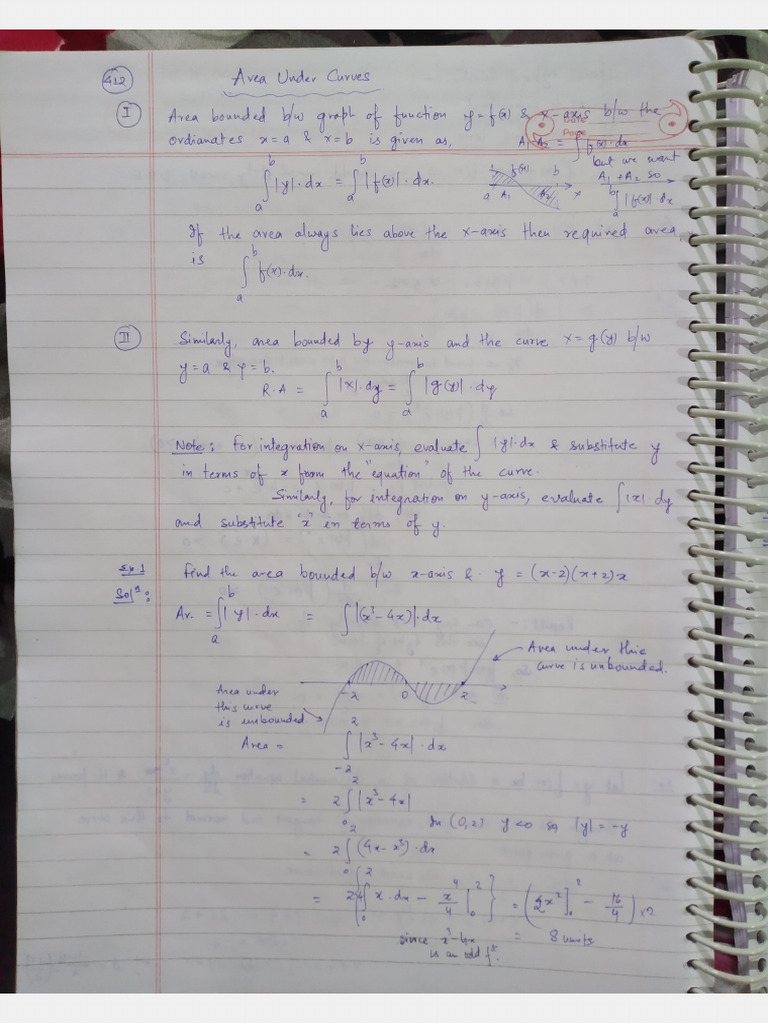 Area Under The Curves | PDF