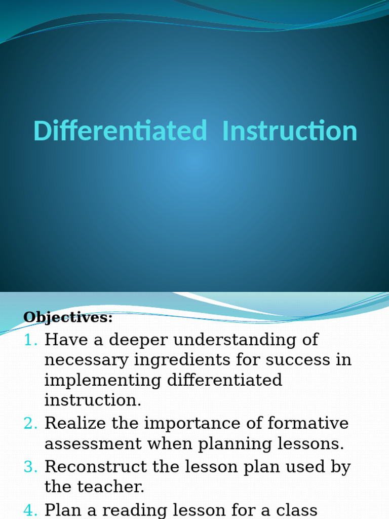 SG20 Differentiated Instruction | PDF
