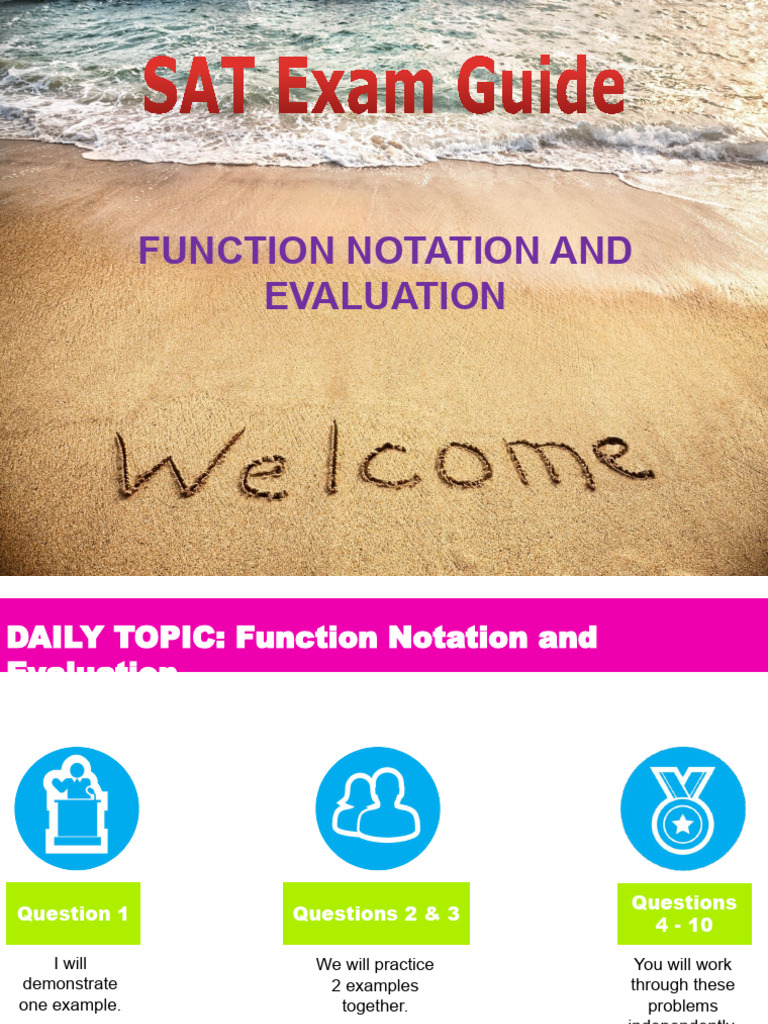 Function Notation And Evaluation Sat Pptx Pdf Function Mathematics