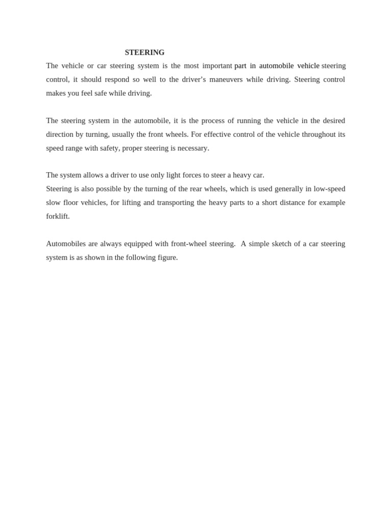 Steering Notes | PDF | Steering | Axle