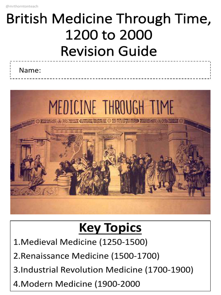 Paper 1 Medicine Through Time Revision Guide1 | PDF | Medicine
