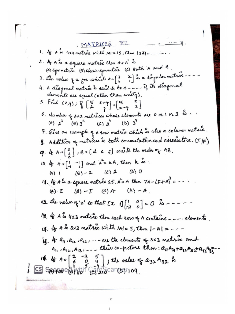 Maths Holiday Homework | PDF