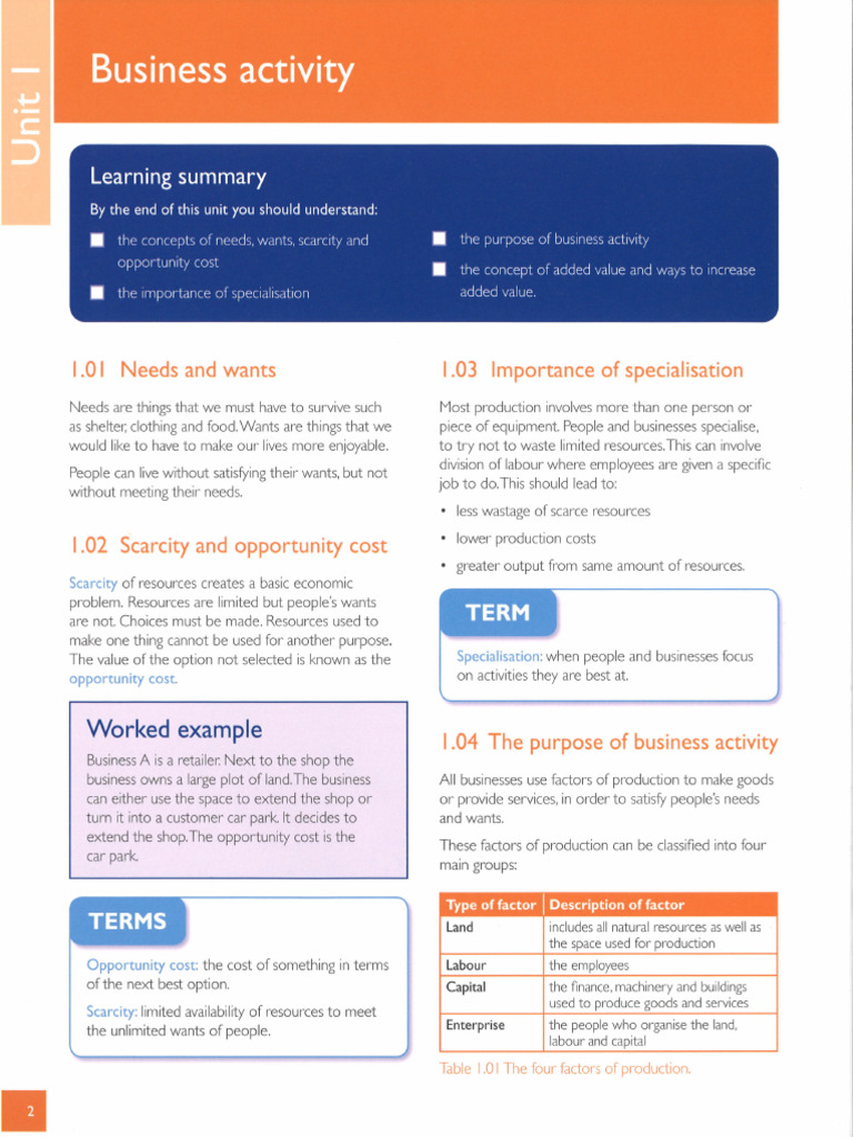1-1R Business Activity Revision | PDF