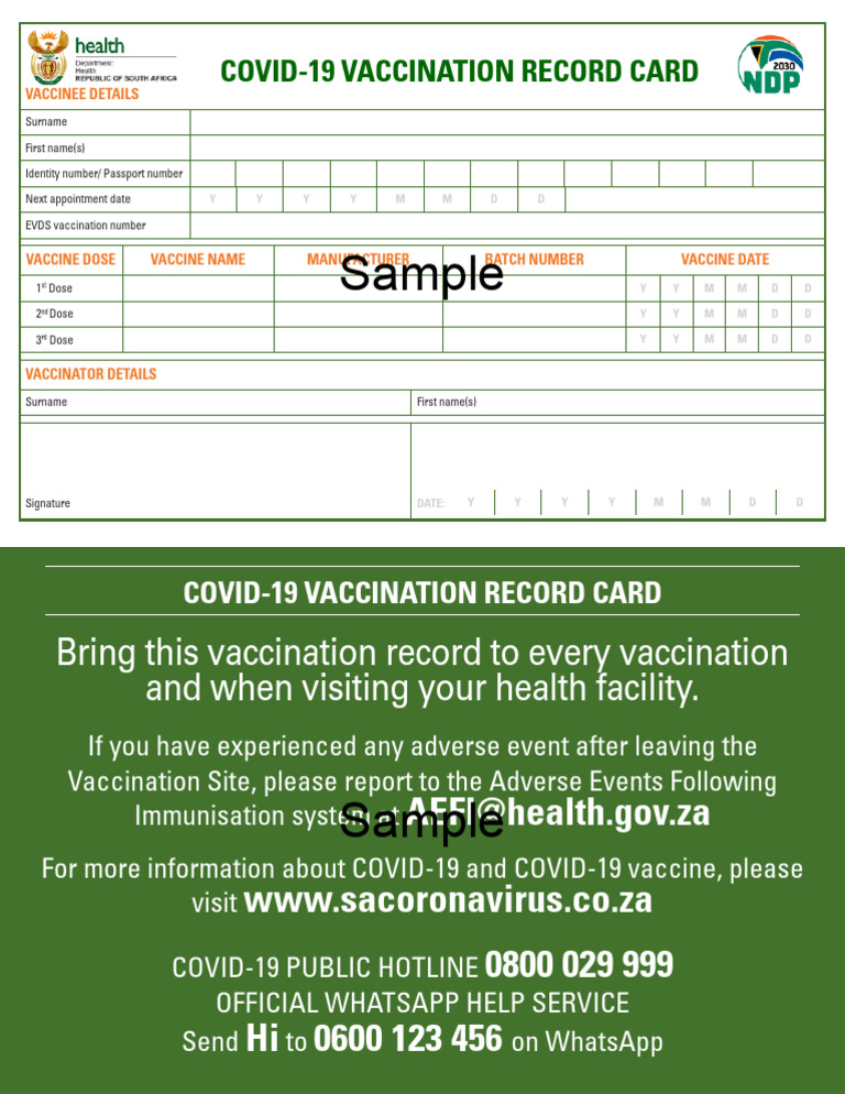 Covid-19 Vaccination Card Watermark | PDF