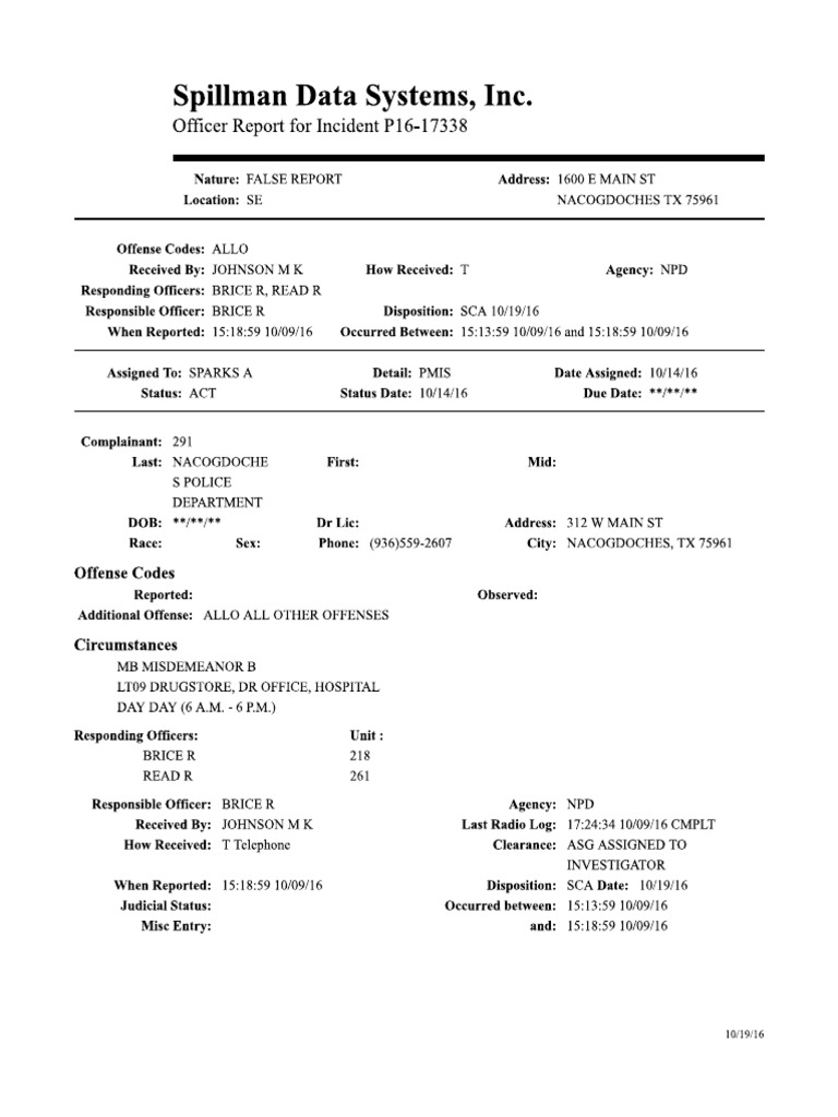 Offense Report | PDF