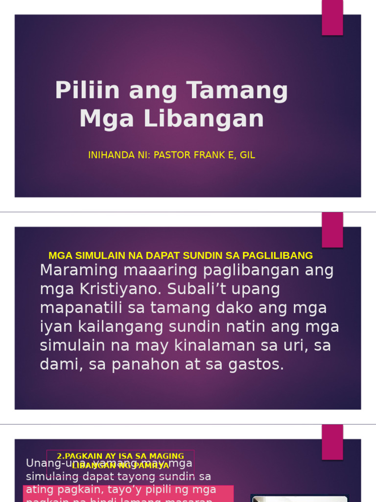 Piliin Ang Tamang Mga Libangan | PDF