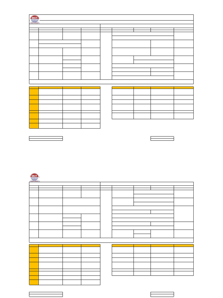 6th Sem Time Table 2024-25 | PDF | Real Estate | Physical Sciences
