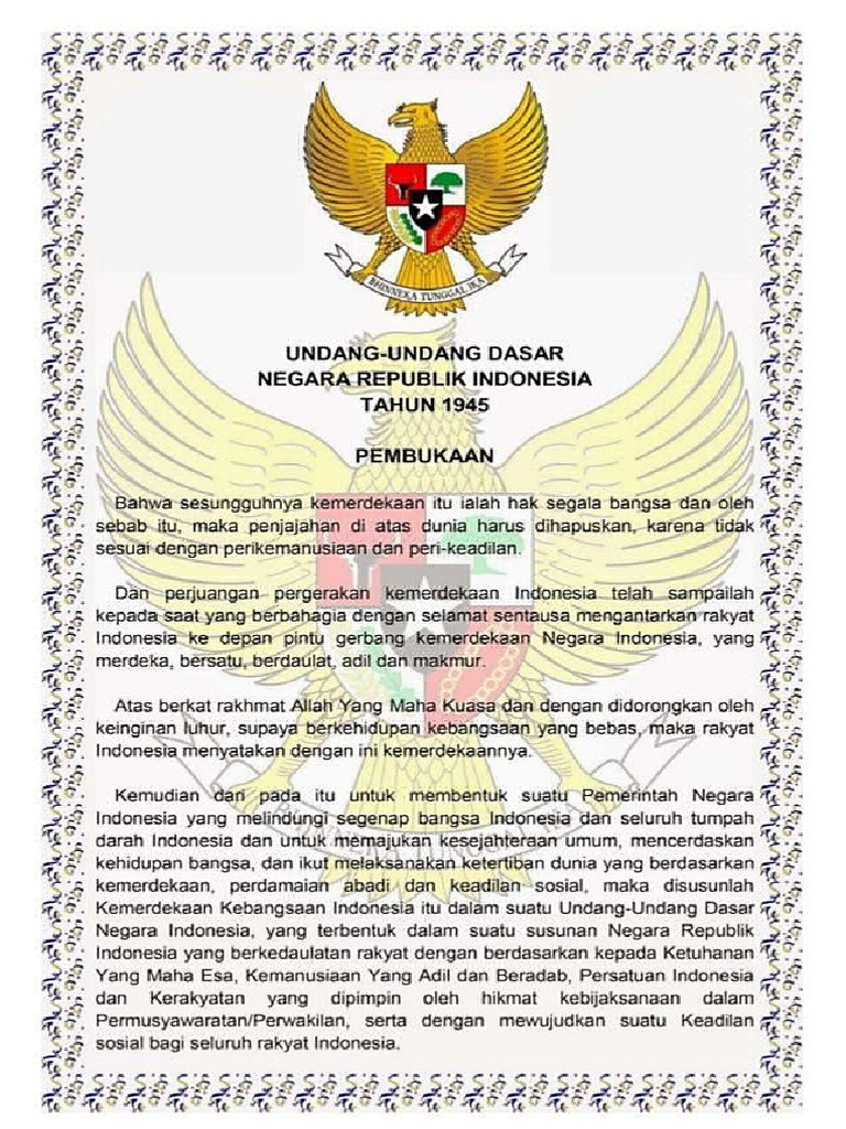 Teks UUD 1945 untuk Upacara KORPRI | PDF