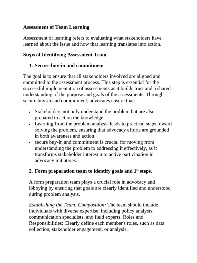 Assessment of Team Learning | PDF | Quantitative Research | Policy Analysis