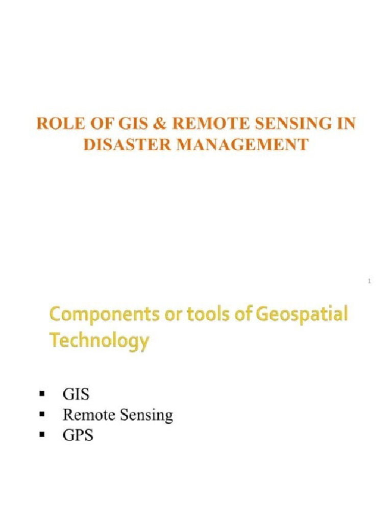 Unit 5 GIS in Disaster Management | PDF | Geographic Information System ...