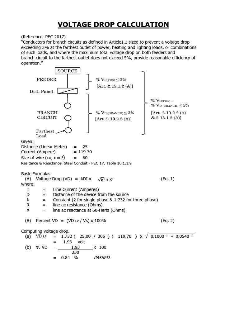E-Trike - Voltage Drop Calculation | PDF