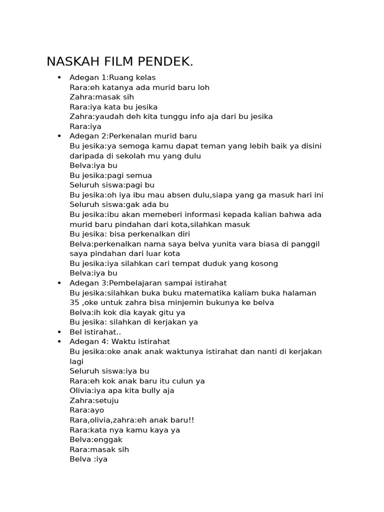 Naskah Film Pendek | PDF