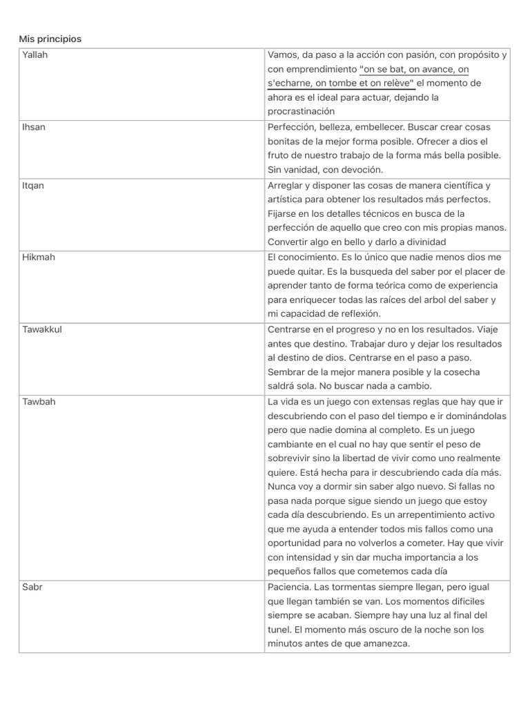 Mis Principios | PDF