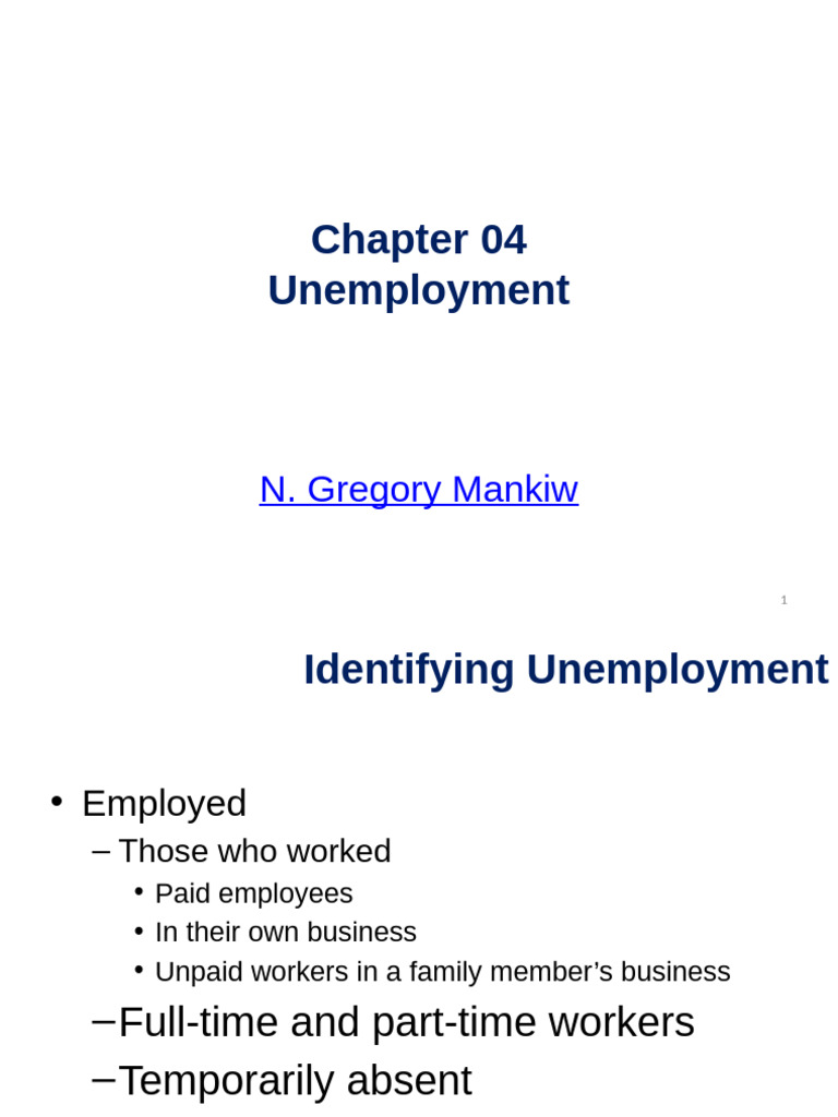Chapter 4 Unemployment | PDF | Unemployment | Labour Economics