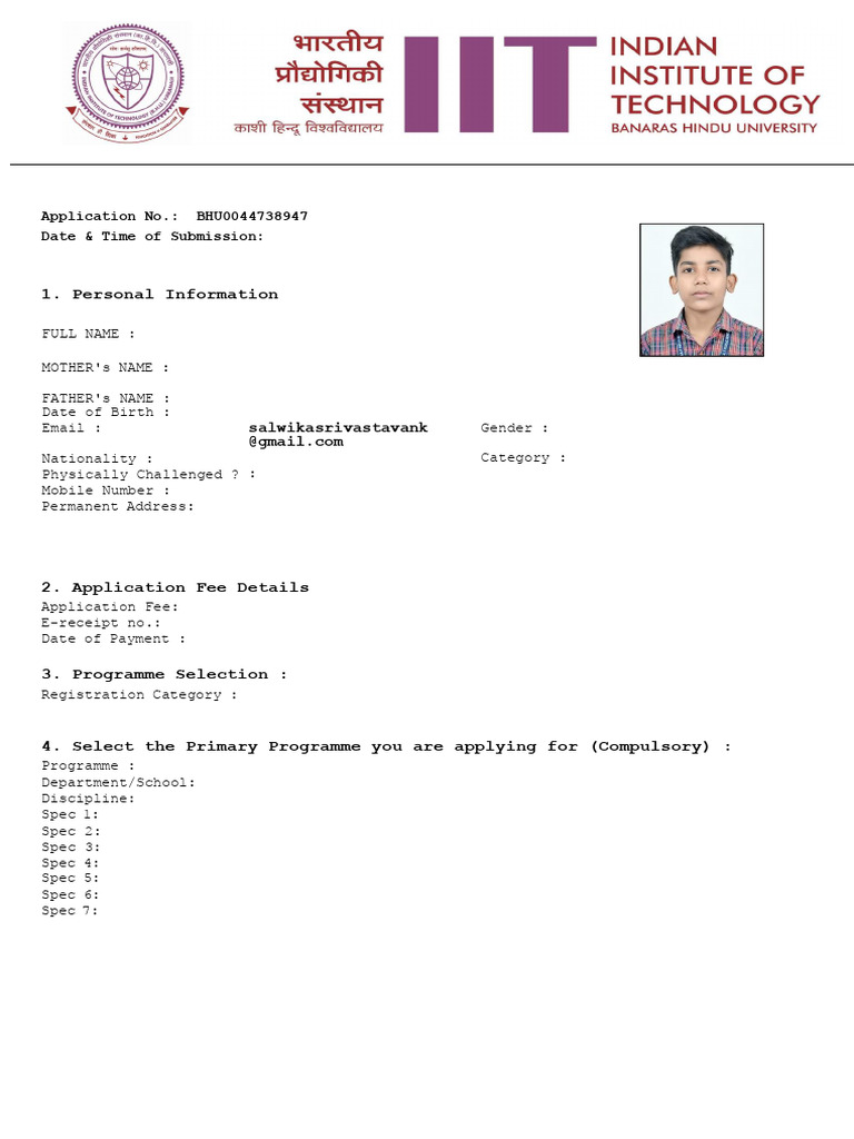IIT BHU - Shreyansh Srivastava | PDF