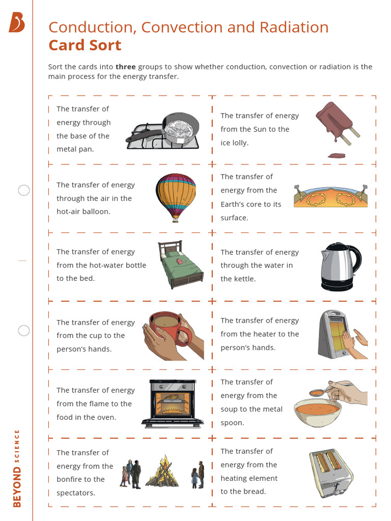 Conduction Convection and Radiation Worksheet | PDF