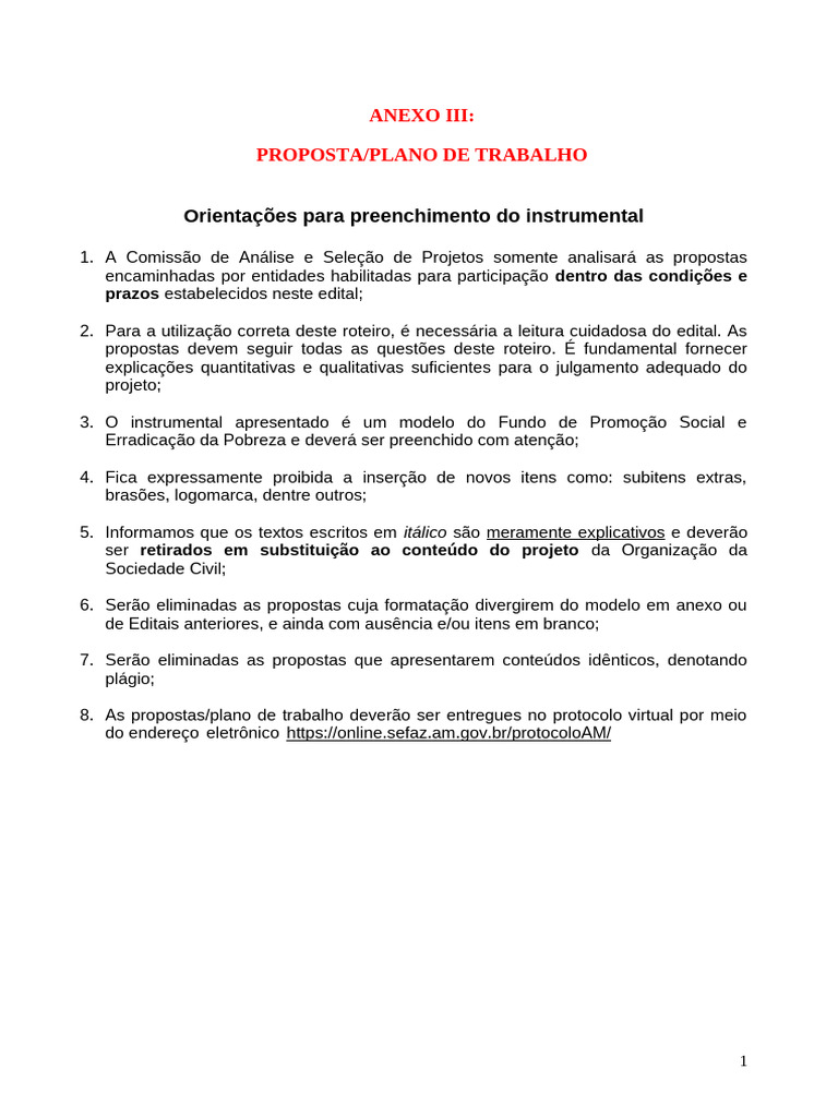 ANEXO-III-PROPOSTA-PLANO-DE-TRABALHO-1 | PDF | Agricultura | Salário mínimo